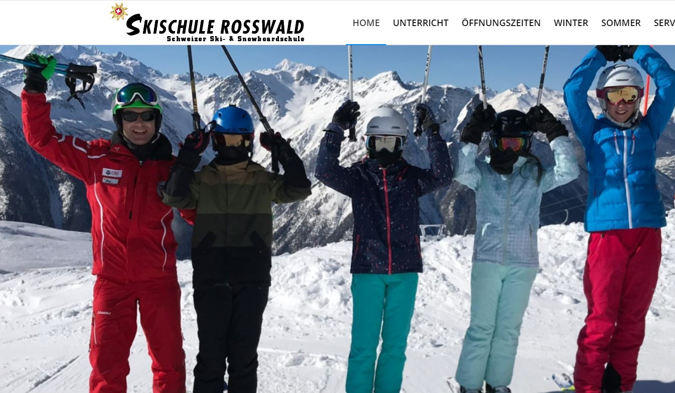 Skischule Wallis Rosswald - Skiurlaub Schweiz